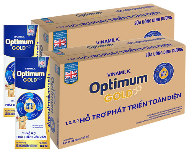 Sữa bột pha sẵn Optimum Gold hộp 180ml - suachobeyeu.vn