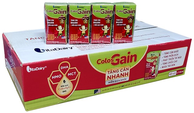 Sữa pha sẵn Colos Gain hộp 110ml cho trẻ từ 1 tuổi - suachobeyeu.vn