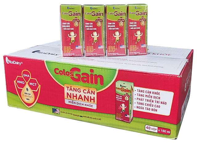 Sữa Colos Gain hộp 180ml tăng cân nhanh - suachobeyeu.vn