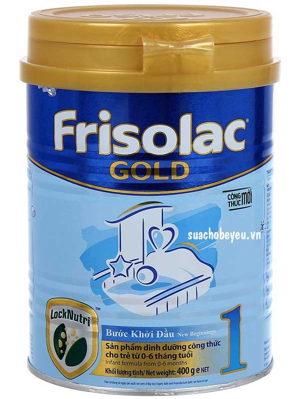 Sữa Frisolac Gold 1hộp 400g, 0-6 tháng tuổi - suachobeyeu.vn