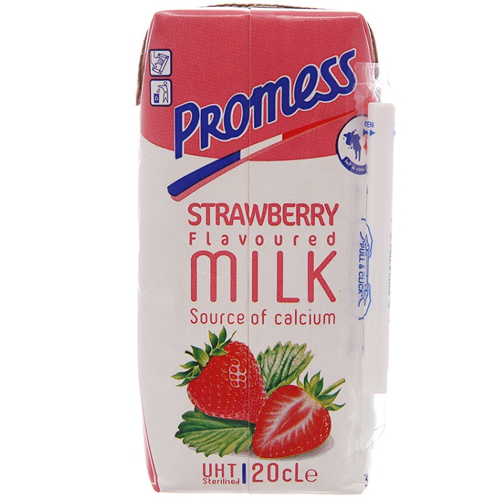 Sữa tươi Promess dâu 200ml nhập khẩu Pháp, suachobeyeu.vn