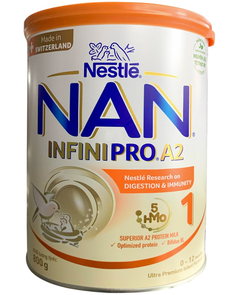 Sữa Nan InfiniPro A2 số 1 lon 800g cho trẻ 0-12 tháng - suachobeyeu.vn